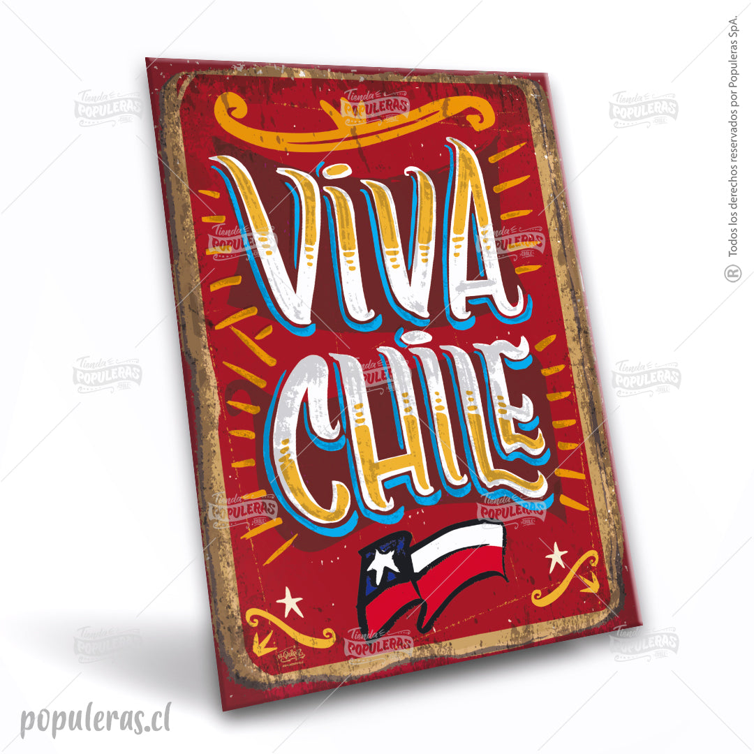 Cartel Viva Chile – Populeras